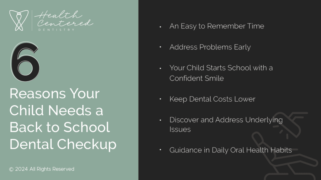 Back-to-School Dental Checkups | Health Centered Dentistry